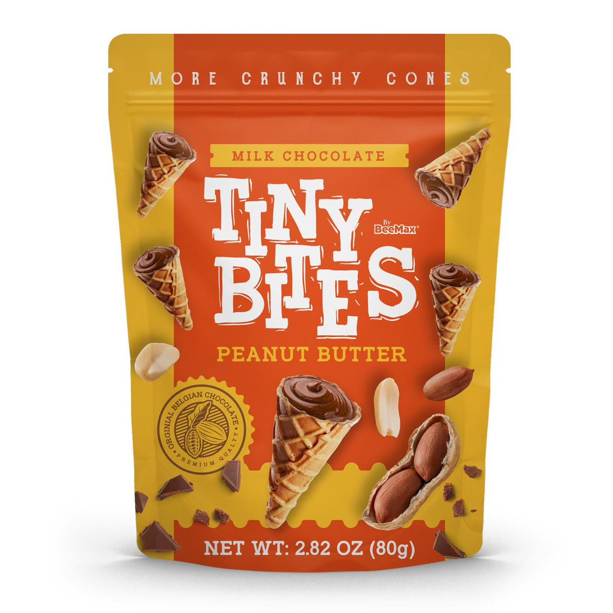 Tiny Bites Waffle Cones 80g Peanut Butter — Chocolate Box