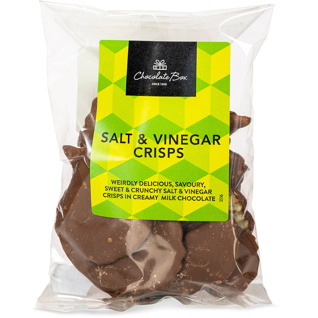 Chocolate Coated Salt and Vinegar Crisps, Milk Chocolate 200g ...